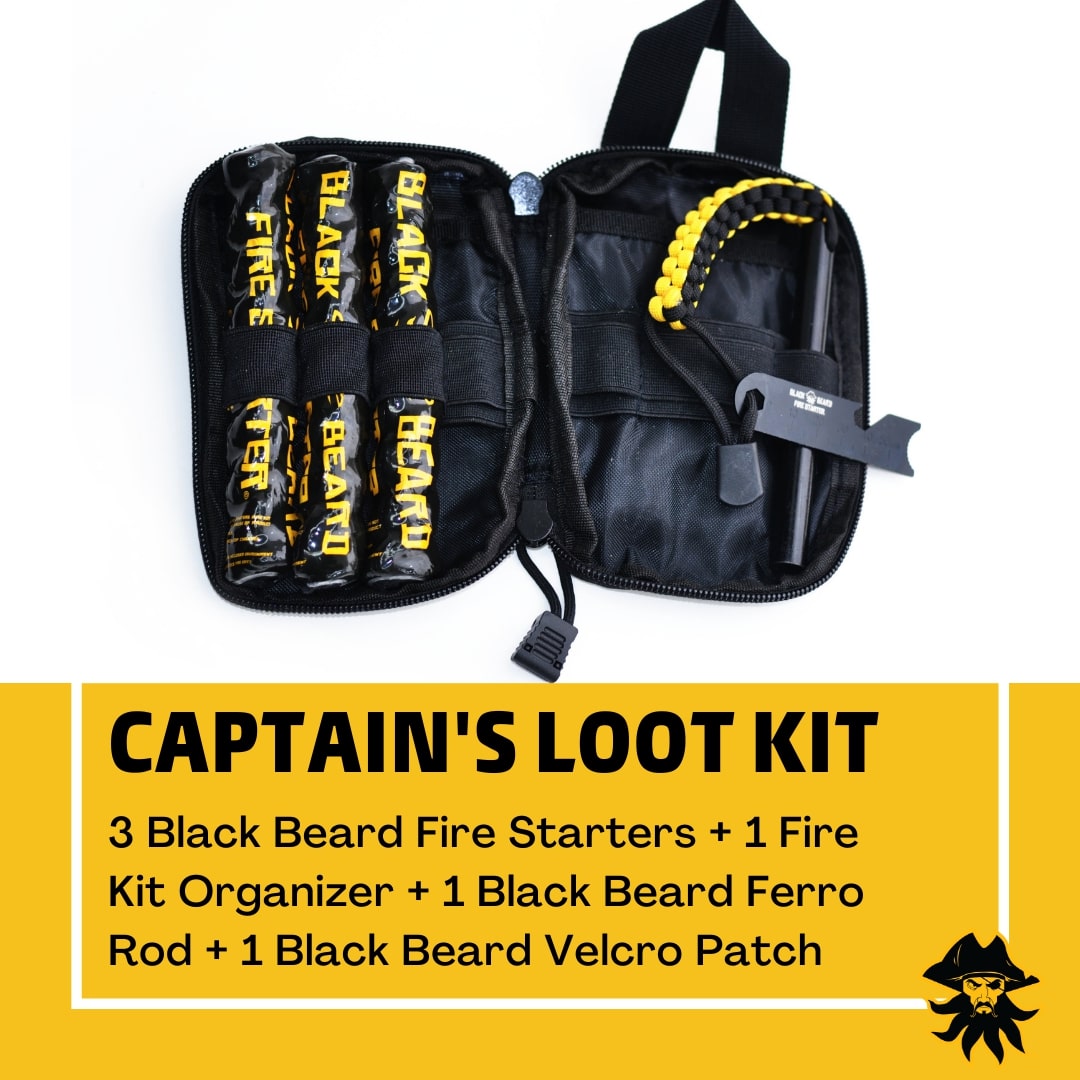 Captain’s Loot Kit | Fire Starter Kit – Black Beard Fire Starters
